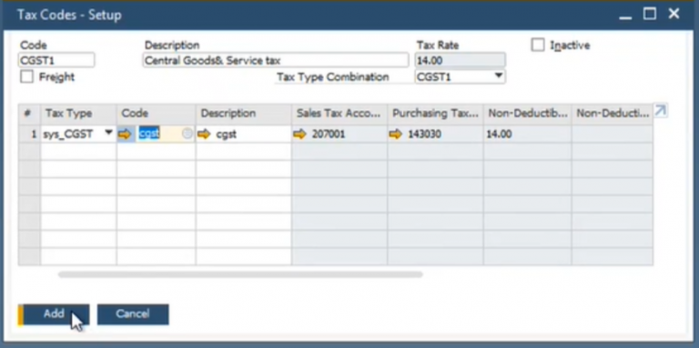How to Create Tax Codes in SAP Business One India
