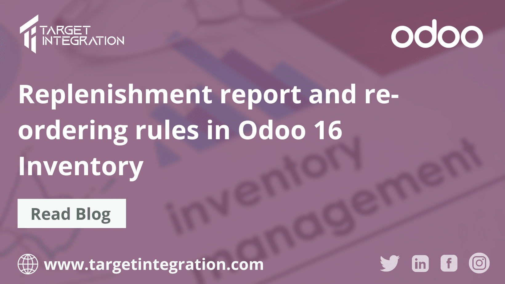 Replenishment report and re-ordering rules in Odoo 16 Inventory